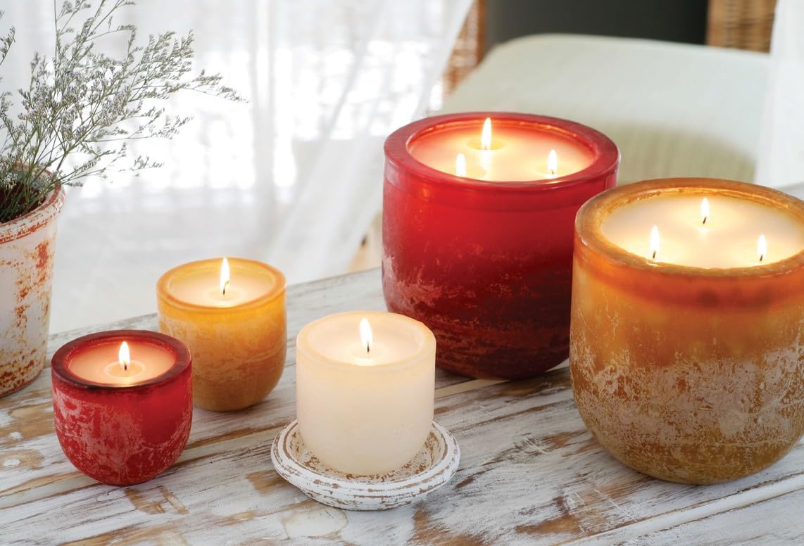 Vance Kitira Timber Goblet Candle (4.25", Melon White)