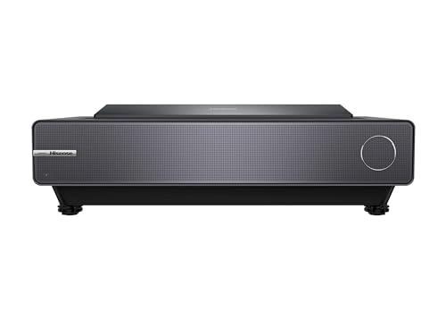 Hisense PX2-PRO Trichroma Ultra Short Throw Home Theater Projector, 90"-130", 4K UHD, Dolby Vision & Atmos, HDR10, 2400 ANSI Lumens, Google TV, Netflix