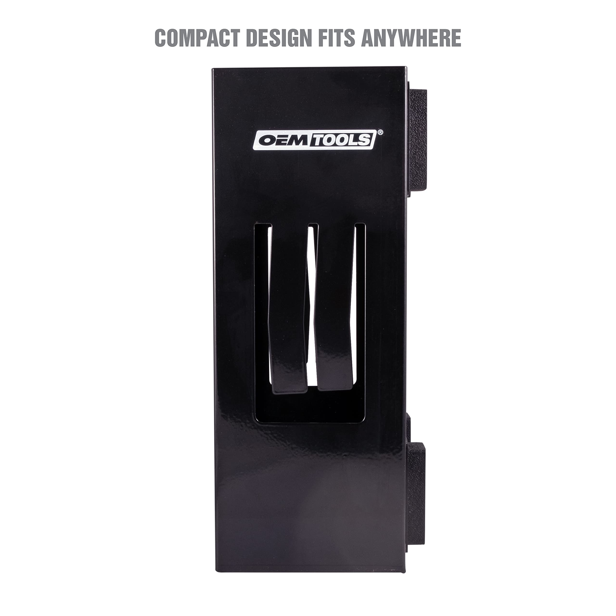 OEMTOOLS Magnetic Glove Dispenser, Glove Holder for Wall Mount, Magnetic Glove Box Holder, Box of Gloves Holder, Self Adjustable Spring Sides, Black