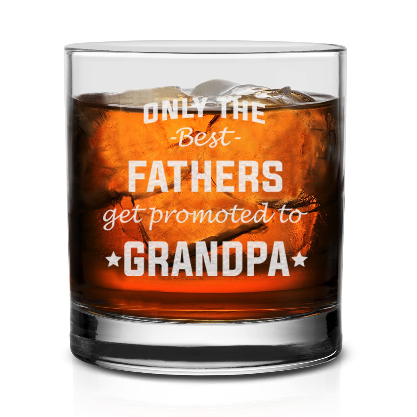 Only The Best Brothers get Promoted to Uncle Pregnancy Announcement Whiskey Glass (Uncle)
