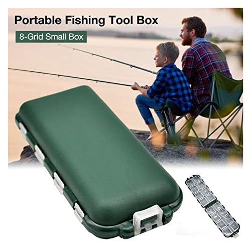 MEFESE Fishing Tool Box Portable Small Bait Hook Storage Box with 8 Individual Compartments Fishing Accessories