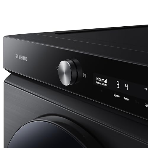 Samsung DVE53BB8700VA3 Bespoke 7.6 cu. ft. Ultra Capacity Super Speed Dry and AI Smart Dial Electric Dryer, Brushed Black