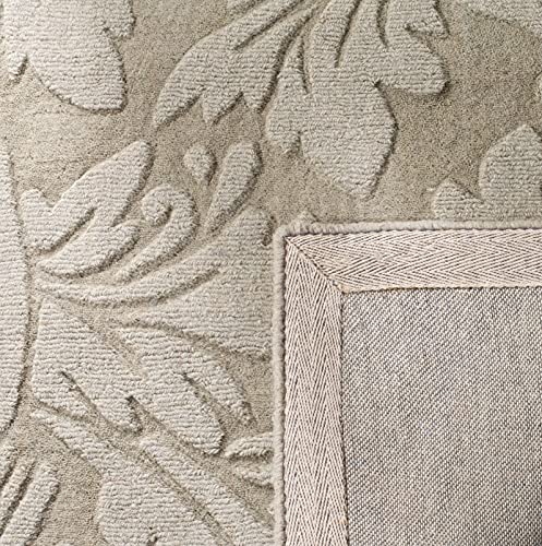 SAFAVIEH Impressions Collection Area Rug - 5' x 8', Sage, Handmade Wool, Ideal for High Traffic Areas in Living Room, Bedroom (IM344C)