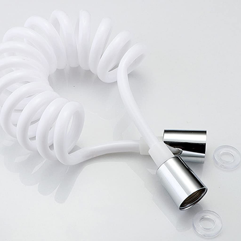 Retractable Spring Hose Flexible Telescopic Shower Hose For Handheld Shower For Head Toilet Bidet Sprayer Black/Gray/W