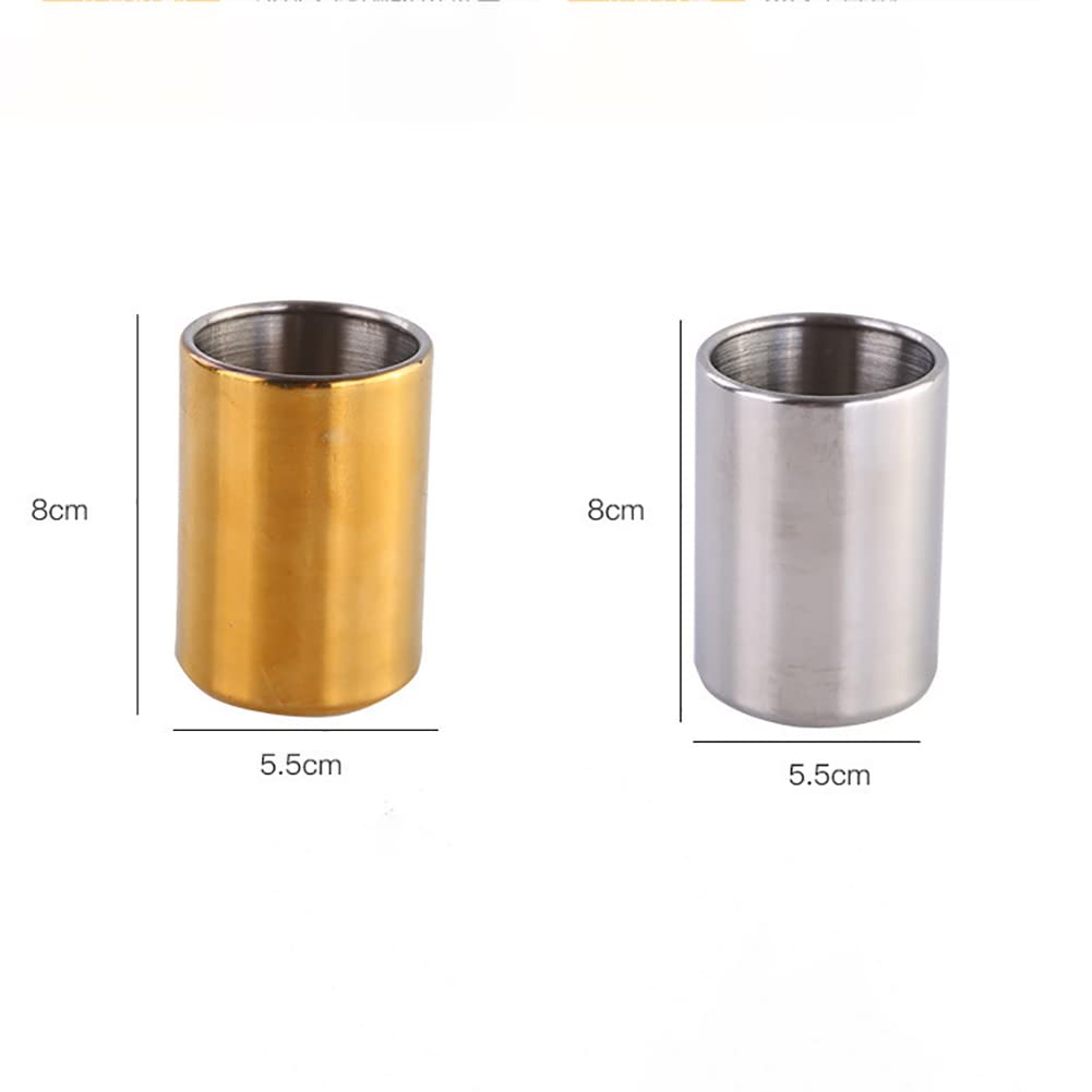 GSHLLO Stainless Steel Fruit Fork Holder Cocktail Pick Holder Coffee Spoon Holder Cup Kitchen Utensil Holder for Kitchen Home Office Silver