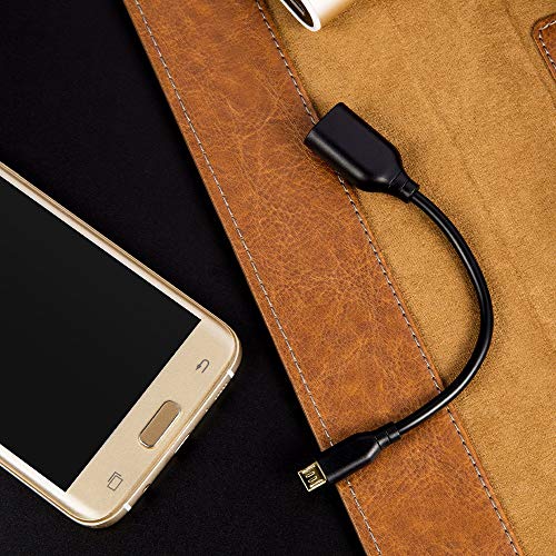 EVISTR OTG Cable for Android Male Micro USB to USB A-Female, USB 2.0 Cell Phone OTG Cable 6inch On The Go Adaptor Compatible with Samsung Sony, Android Smartphone Tablet