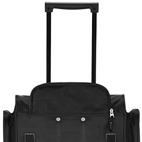 Travelers Club Xpedition 30 Inch Multi-Pocket Upright Rolling Duffel Bag, Black, 30" Suitcase