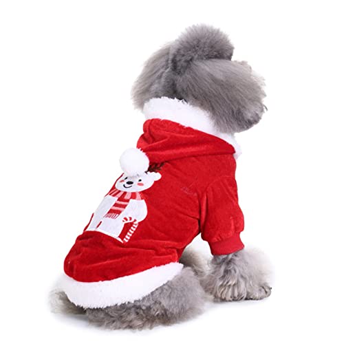 Pet Clothes for Small Dogs Tutu Bow Tie Christmas Dog Holiday Clothing Coat Sweater Casual Doggy Pullover Jacket Apparel