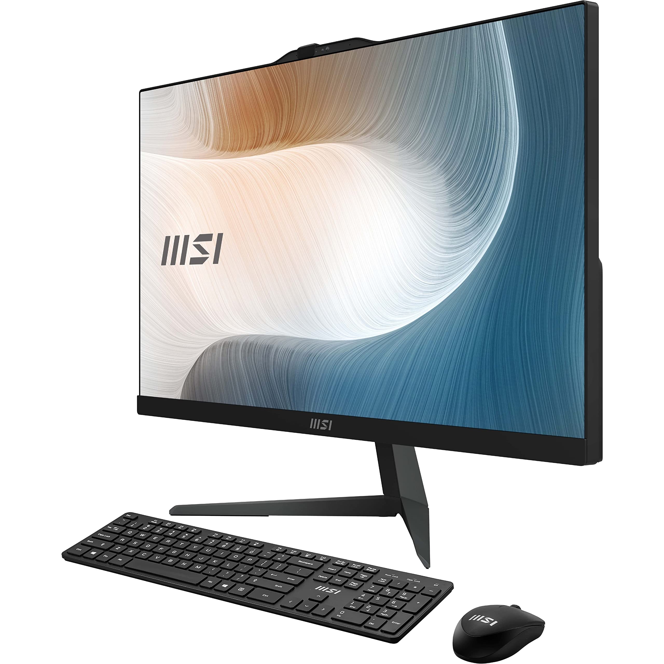 MSI Modern AM242T AIO Desktop, 23.8" FHD Touchscreen, Intel Core i3-1115G4, 8GB Memory, 256GB SSD, WiFi 6, BT 5.1, FHD Webcam, Black, Windows 11 Home (11M-1431US)