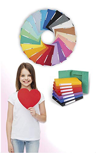 Exacompta - Ref 55122E - Harmonika Multipart File - 24.5 x 32cm in Size, Suitable for A4 Documents, 12 Multi-Coloured Tabbed Sections, Premium Pressboard Cover - Blue Cover