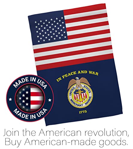 US Merchant Marine Garden Flag - Set Wall Hanger Armed Forces Corps USMC Semper Fi United State American Military Veteran Retire Official - House Banner Small Yard Gift Double-Sided 13 X 18.5