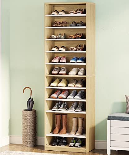 Tribesigns 11-Tier Shoe Storage Cabinet, 70.9" Tall Shoe Rack with Adjustable Sheves, Freestanding Shoe Organizer Cabinet for Entryway,Closet, Living Room