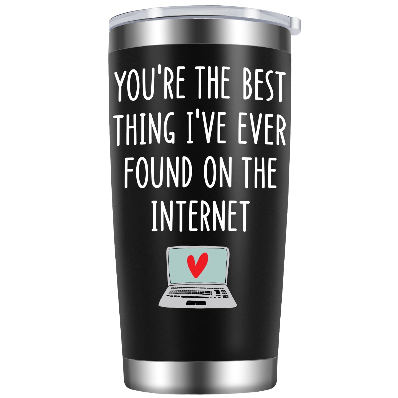GSPY Wine Tumbler, Husband Gifts, Boyfriend Gifts - Mothers Day Gifts for Girlfriend, Wife - Funny Anniversary, Fathers Day, Birthday Gifts for Her, Him - Best Thing I Found on the Internet