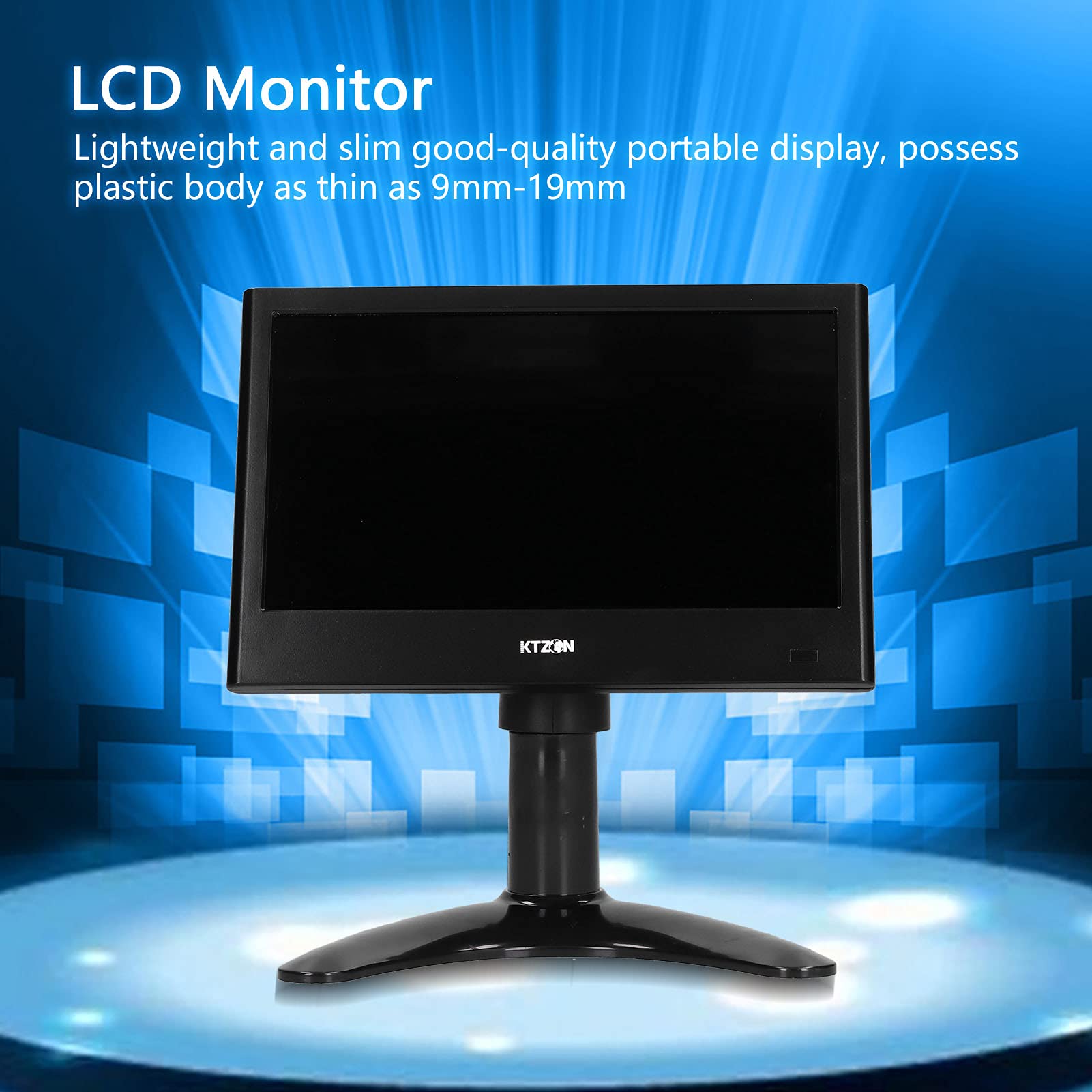 Kaufpart7in LCD Monitor -Portable IPS Display with USB Connection for Use as Computer Secondary Screen, Compact Size of174x117x19mm for On-The-Go Convenience