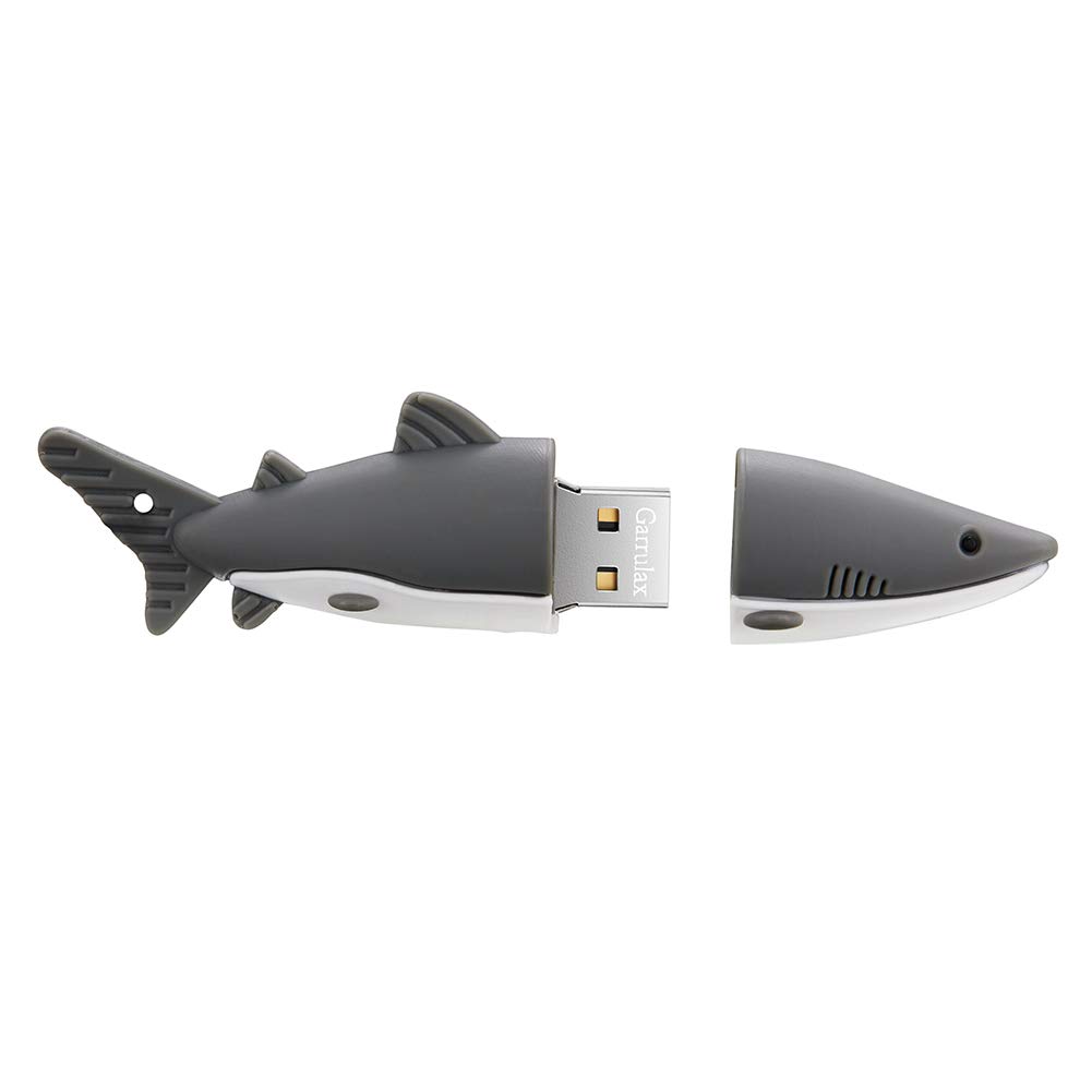 GARRULAX USB Flash Drive, 8GB / 16GB / 32GB USB 2.0 Cute Shape USB Memory Stick Date Storage Pendrive Thumb Drives for Kids Children Collegue Student (64GB, Shark)