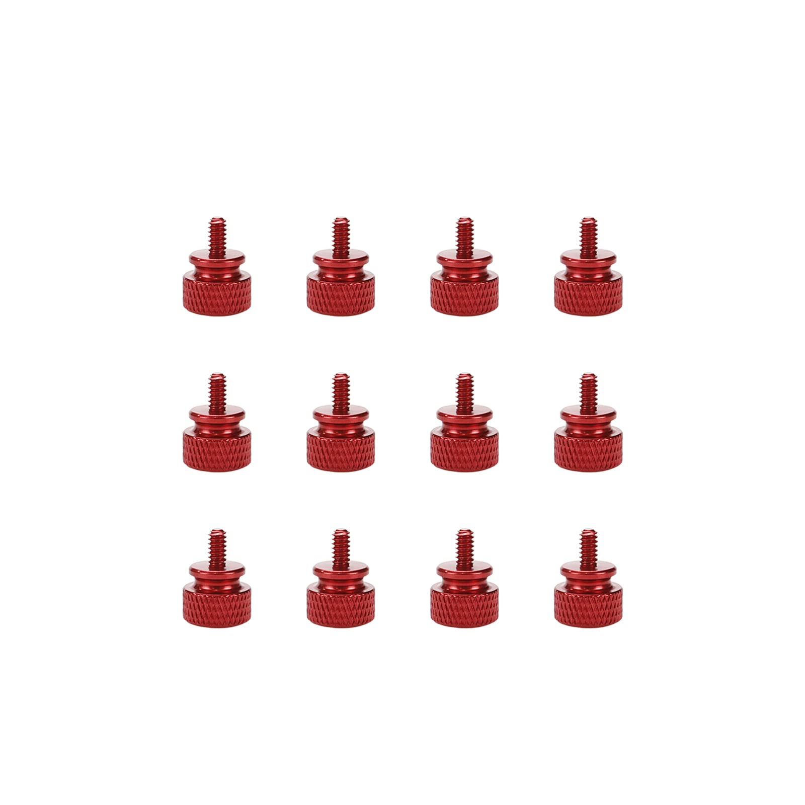 KUMGROT 12pcs Anodized Aluminum Computer Case Thumb Screw for PCI Slot Hard Disk Drive Computer Cover Power Supply DIY Color Screw(Claret)