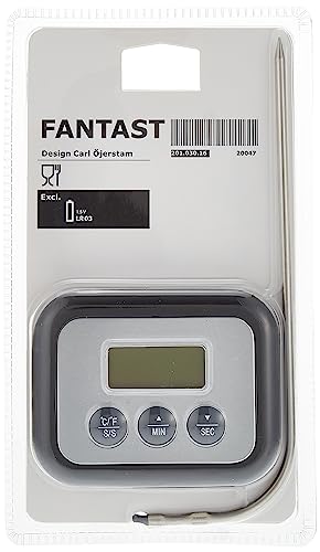 Ikea Fantast Meat Digital Thermometer/Timer, Black
