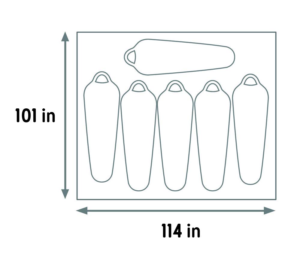 Kelty Tallboy 6 Person Tent + Tent Footprint Bundle