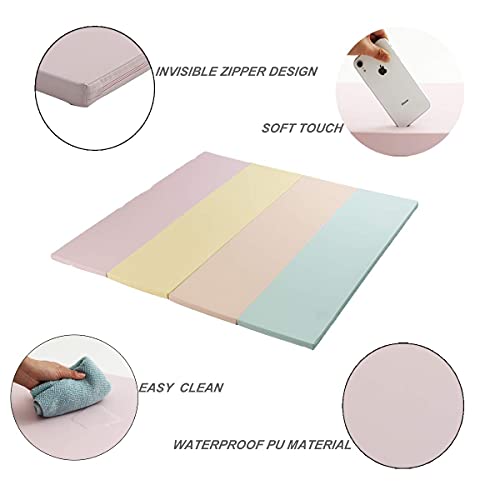 Foldable ECO-Friendly Baby Learning Crawling mat Kids Play mat Waterproof and Thickened Crawling mat Hide and Seek mat (Macron, 47.24"x 62.99")