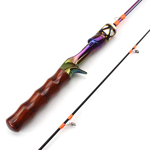 LHLLHL Colorful Carbon Ul Spinning Rod 1.68m 3-7g Ultralight Casting Rod Light Lure Fishing Rod Solid Tips Pole ( Color : Casting Rod )