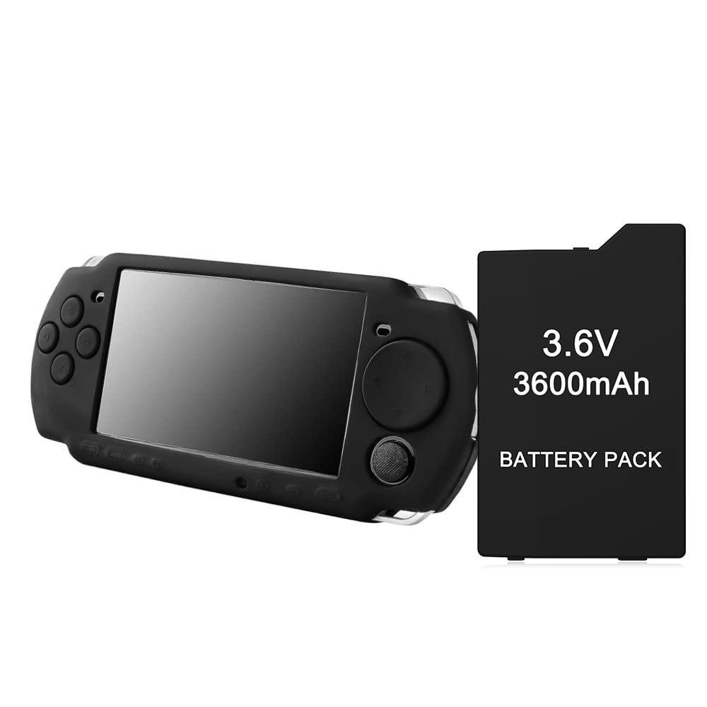 JDIRLDL High Capacity Quality Real 3600mAh 3.6V Lithium Ion Rechargeable Battery Pack Replacement for Sony PSP 1000 PSP-110 Console (NOT Compatible with PSP-2000 or 3000 or PSP Slim)