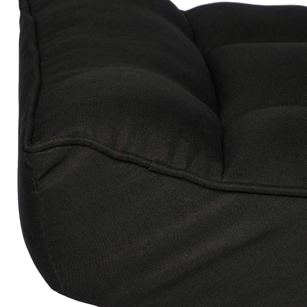 Folding Floor Gaming Chair 360-Degree Swivel Lazy Sofa Lounge Chairs with 4 Adjustable Positions Video Game for Home, Office, Games Room(Cool Black)