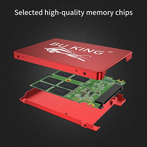JENPECH Solid State Drive High Reliability SATA 3.0 Solid State Hard Disk Large Memory Easy Installation 60/120/240/256/480/512GB/1TB 2.5 Inches Powerful Metal for BU King 256GB