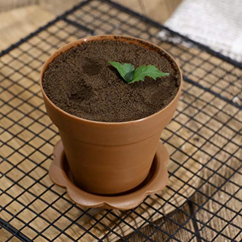 Housoutil Dessert Cups 20pcs Mini Dessert Cup, Plastic Flowerpot Cake Cups with Dome Lid, Bottom Tray and Shovel Spoon, Small Flower Pot Ice Cream Cups for Pudding Mousse DIY Baking Flower Pot Cupcake