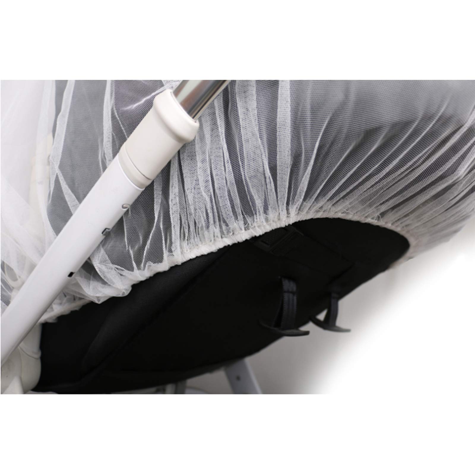 GDOOL 2 Pcs Mosquito Net for Baby Strollers Infant Carriers Car Seats Cradles (White + Blue)