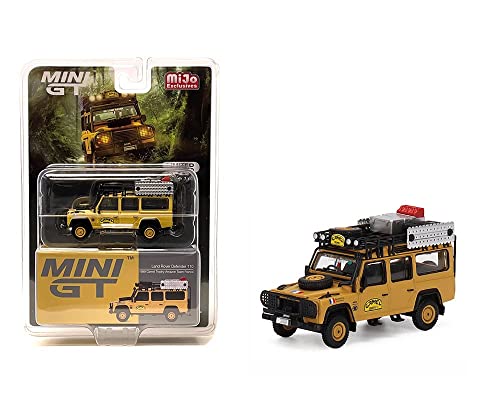 True Scale Miniatures Model Car Compatible with Land Rover Defender 110 1989 Camel Trophy Amazon Team France Limited Edition 1/64 Diecast Model Car MGT00463