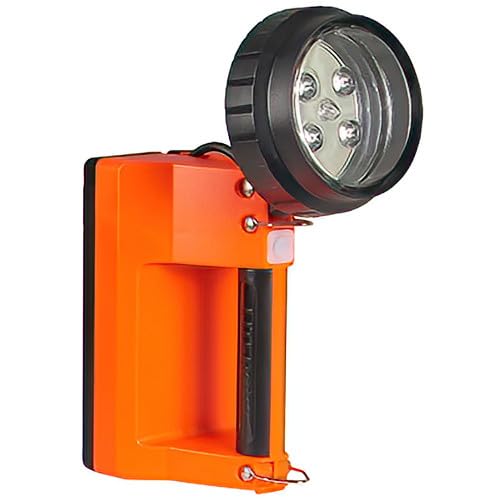 Streamlight 45801 E-Flood LiteBox 1500-Lumen 4700 Candela Rechargeable Flood Beam Lantern with AC/DC Charging, Heavy Duty Shoulder Strap and Mounting Rack, Orange