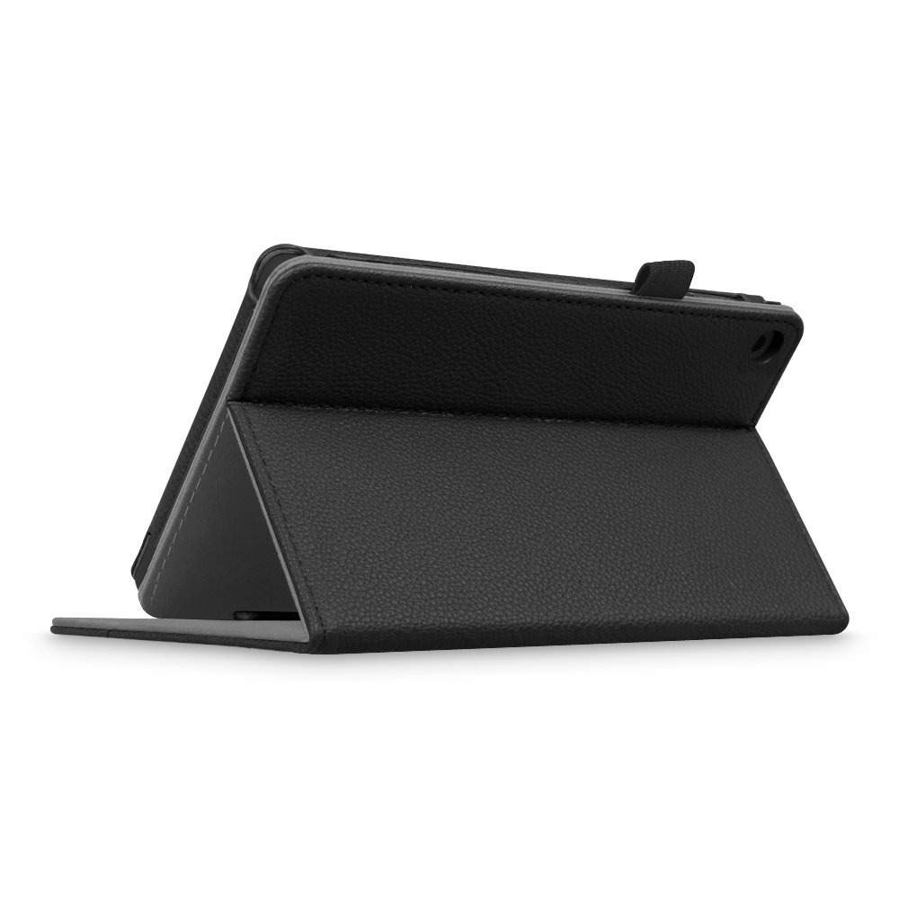 Fintie Case for Amazon Fire HD 8 Tablet (7th and 8th Generation Tablets, 2017 and 2018 Releases) - [Multi-Angle Viewing] Folio Stand Cover with Pocket Auto Wake/Sleep, Black