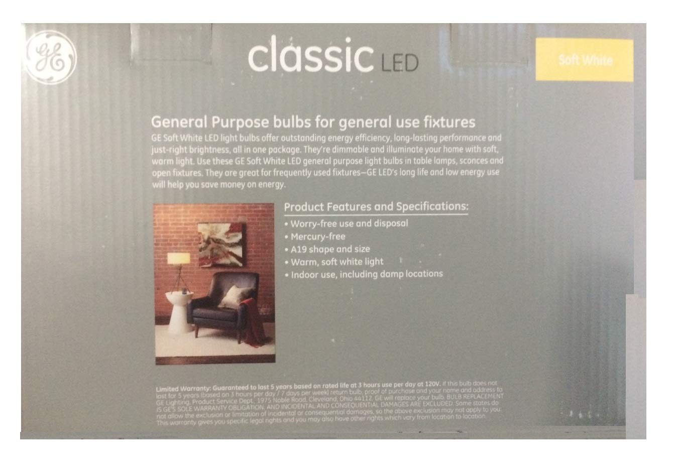 GE Classic Plastic 60-Watt EQ A19 Daylight Dimmable LED Light Bulb (8-Pack)