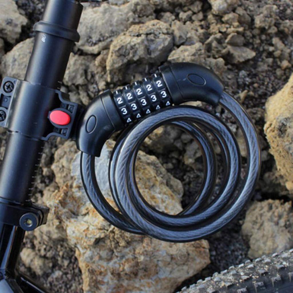 Kids Bike Headlight Steel Anti Lock Lock Wir Bicycle Security for MTB Bicycle Road Password Bike Accessories