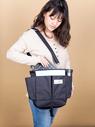 HAIKU To Go Convertible 2.0 Crossbody and Backpack Messenger-Style Travel Bag with Adjustable Shoulder Straps, Dual Pockets, Midnight