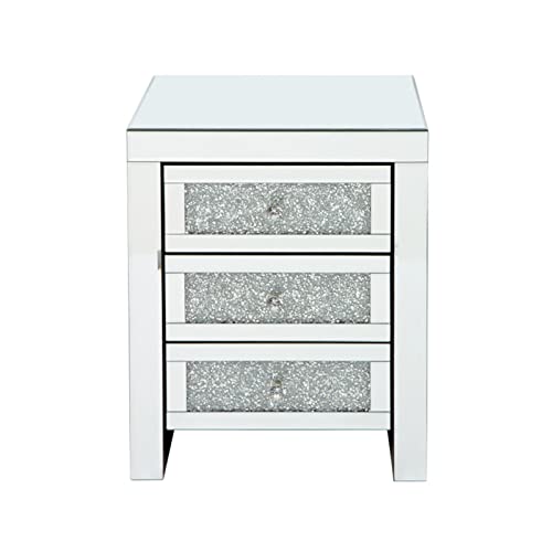 HIGOH Bedside Table Drawer Mirror Bedside Table Bedroom Cabinet Bedside Table Suitable for Bedroom Furniture