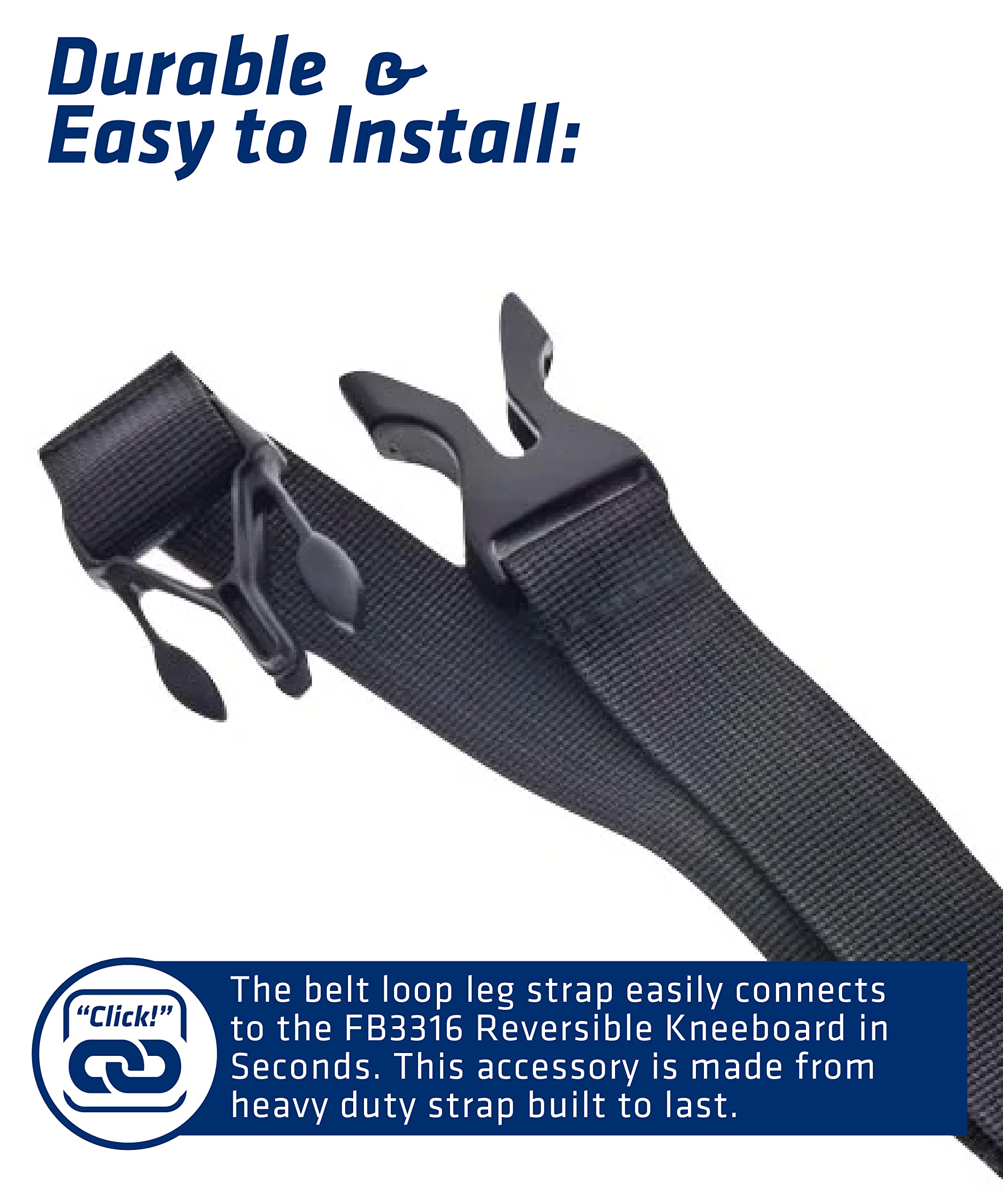 FlyBoys Belt Loop Leg Strap - Heavy Duty - for FlyBoys Reversible Kneeboard - for Professional Pilots, General Aviationā¦