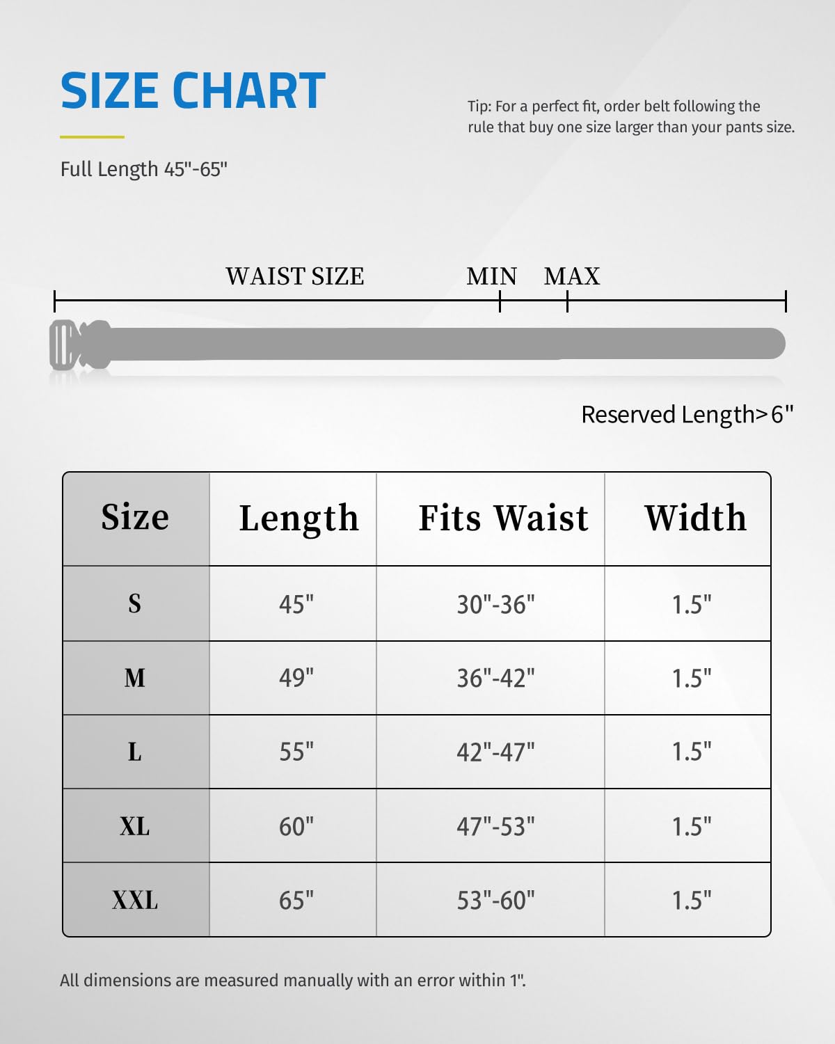 FAIRWIN 1.5 Tactical Belt Reinforced EDC Belts for Men Military Tactical Belts for Men with Heavy Duty Quick Release Buckle