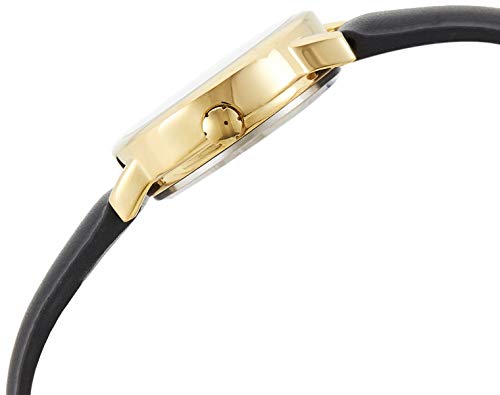 Timex Women's T20433 "Easy Reader" Gold-Tone and Black Leather Watch