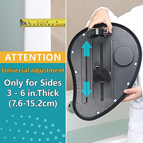 Livoccur Adjustable Hot Tub Table Tray, Hot Tub Side Table with Nonslip Cup Holders, Serving Tray Table for Bathtub Spa Outdoor Patio