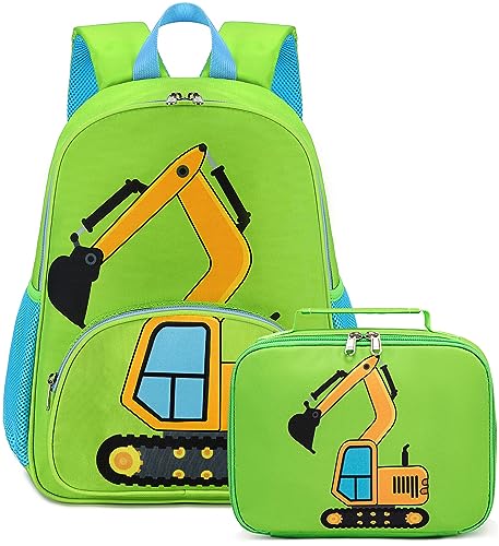 LOIDOU Toddler Backpack Boys 15 Inch Kids Preschool Kindergarten School Backpack with Lunch bag Book Bag for Daycare Nursery Travel,Fits 3 to 8 years old