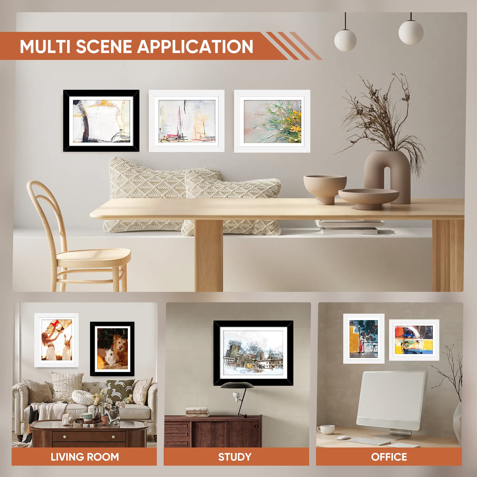 Sank Kids Art Frames 8.5x11 - Letter-Size Front Opening Artwork Display Storage Frame for Wall, 3D Picture, Crafts, Children Drawing, Portfolio - Horizontal and Vertical Formats (WOOD GRAIN,1 PACK)