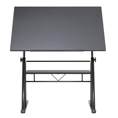 STUDIO DESIGNS Zenith Craft Desk Drafting Table, Top Adjustable Drafting Table Craft Table Drawing Desk Hobby Table Writing Desk Studio Desk, Black, 13340