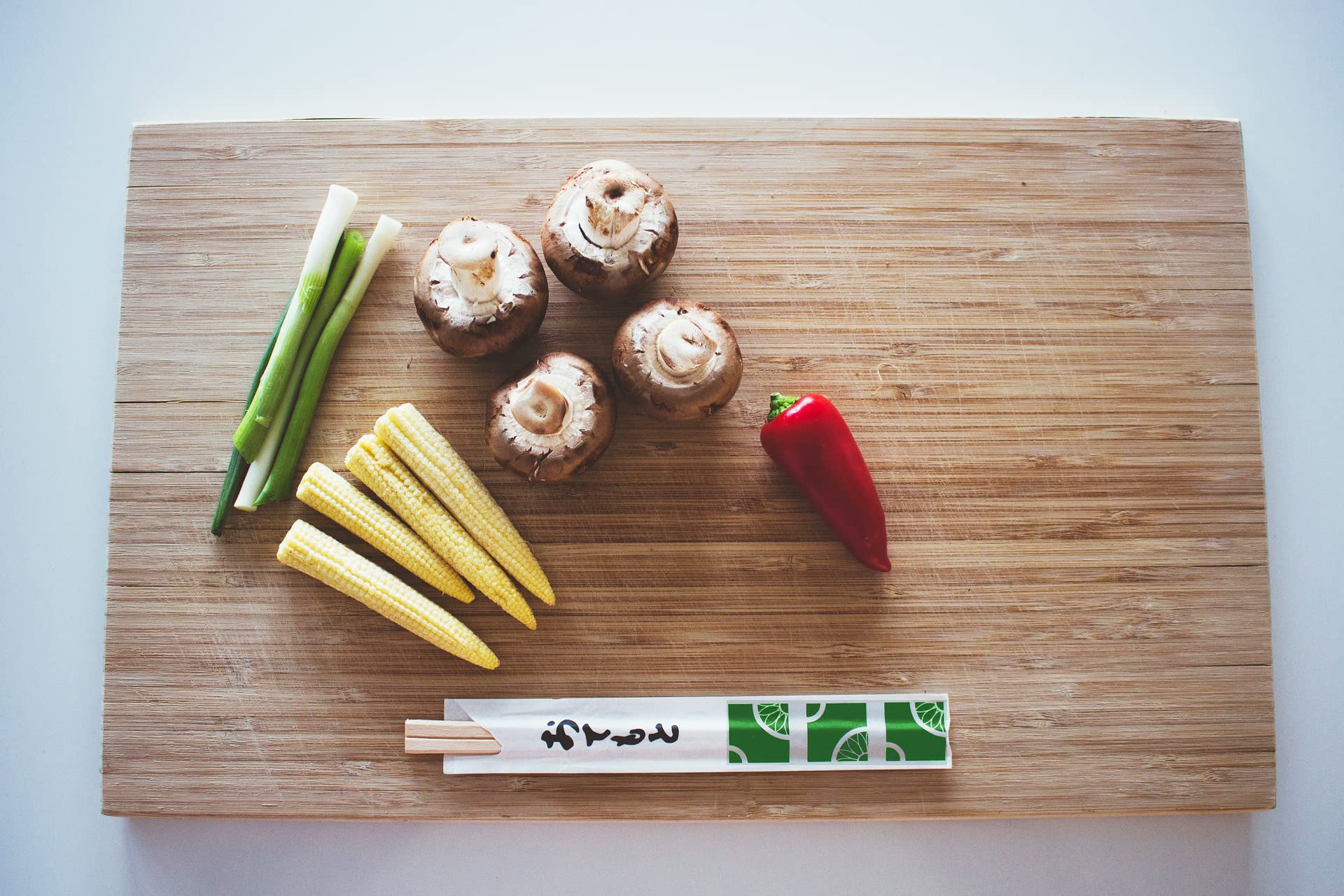 KingSeal 8 Inch Natural Poplar Wood Chopsticks, Indiv. Wrapped in Paper Sleeve, Bulk Pack - 80 Pairs (2 Packs of 40 Pairs)