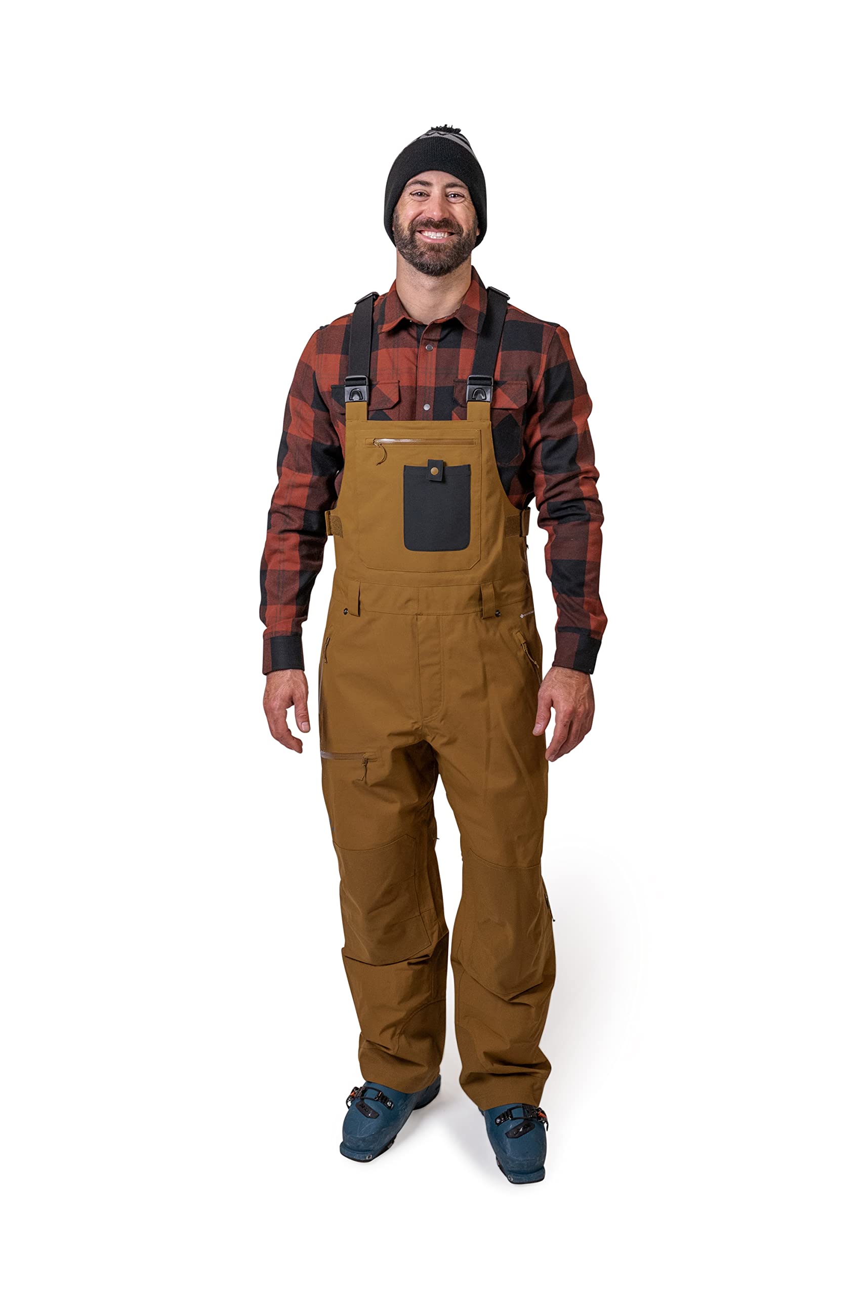 Flylow Men's Baker Bib Waterproof Breathable Ski and Snowboard Pants - Rye - Medium