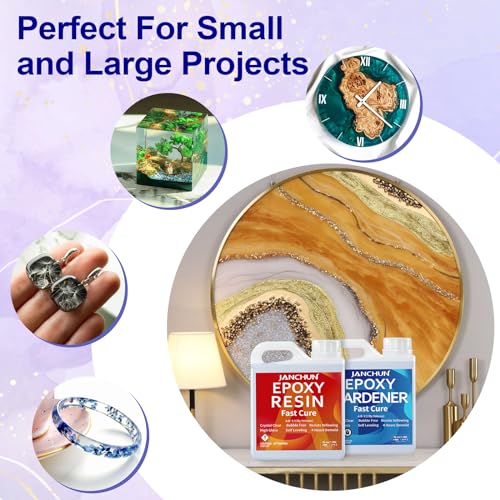 Epoxy Resin Kit 72OZ - Crystal Clear Resin Epoxy - No Yellowing No Bubble Art Resin Casting Resin for Art Crafts, Jewelry Making, Wood & Resin Molds(36OZ x 2)