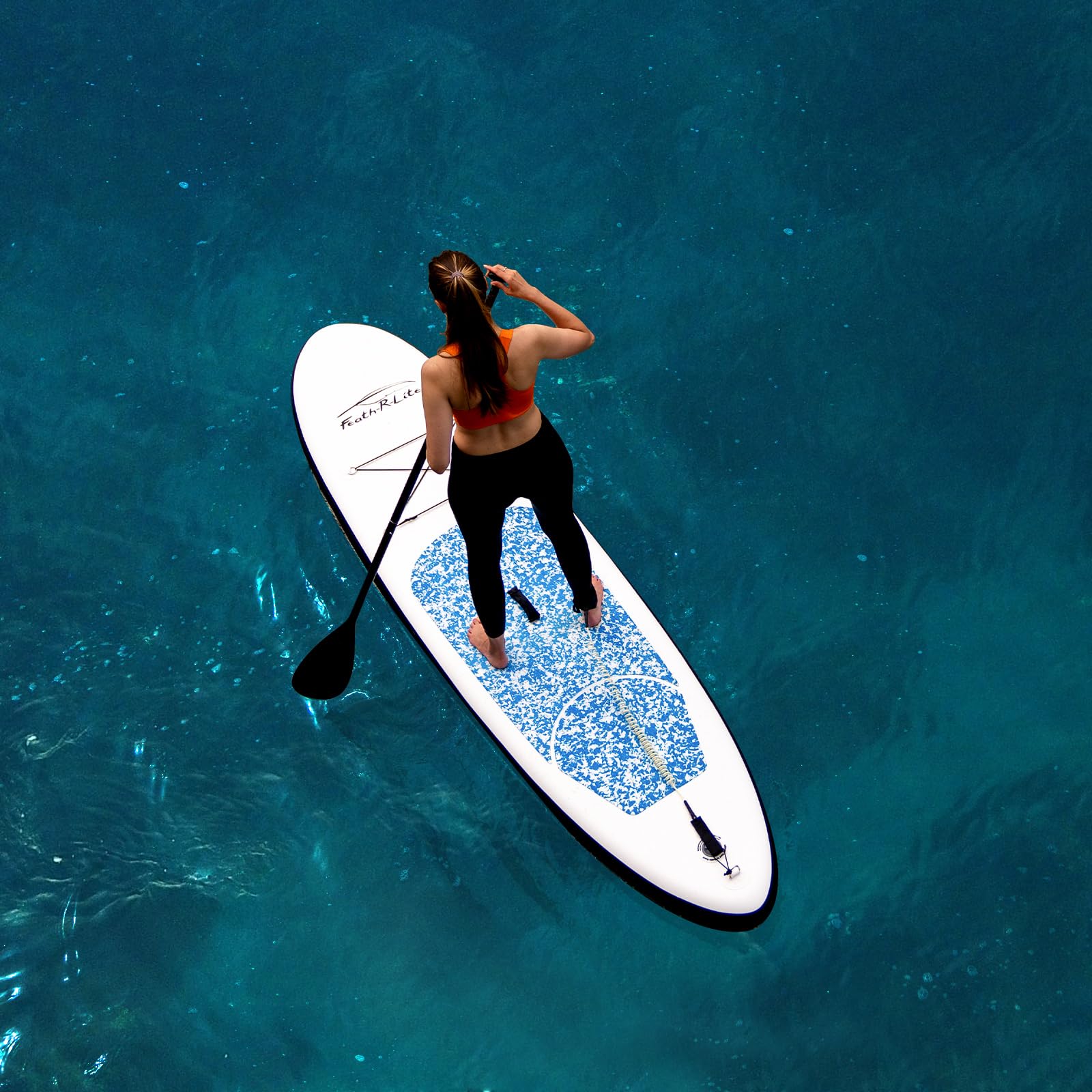 FEATH-R-LITE Inflatable Stand Up Paddle Board 10'x30''x6'' Ultra-Light (16.7lbs) SUP with Paddleboard Accessories