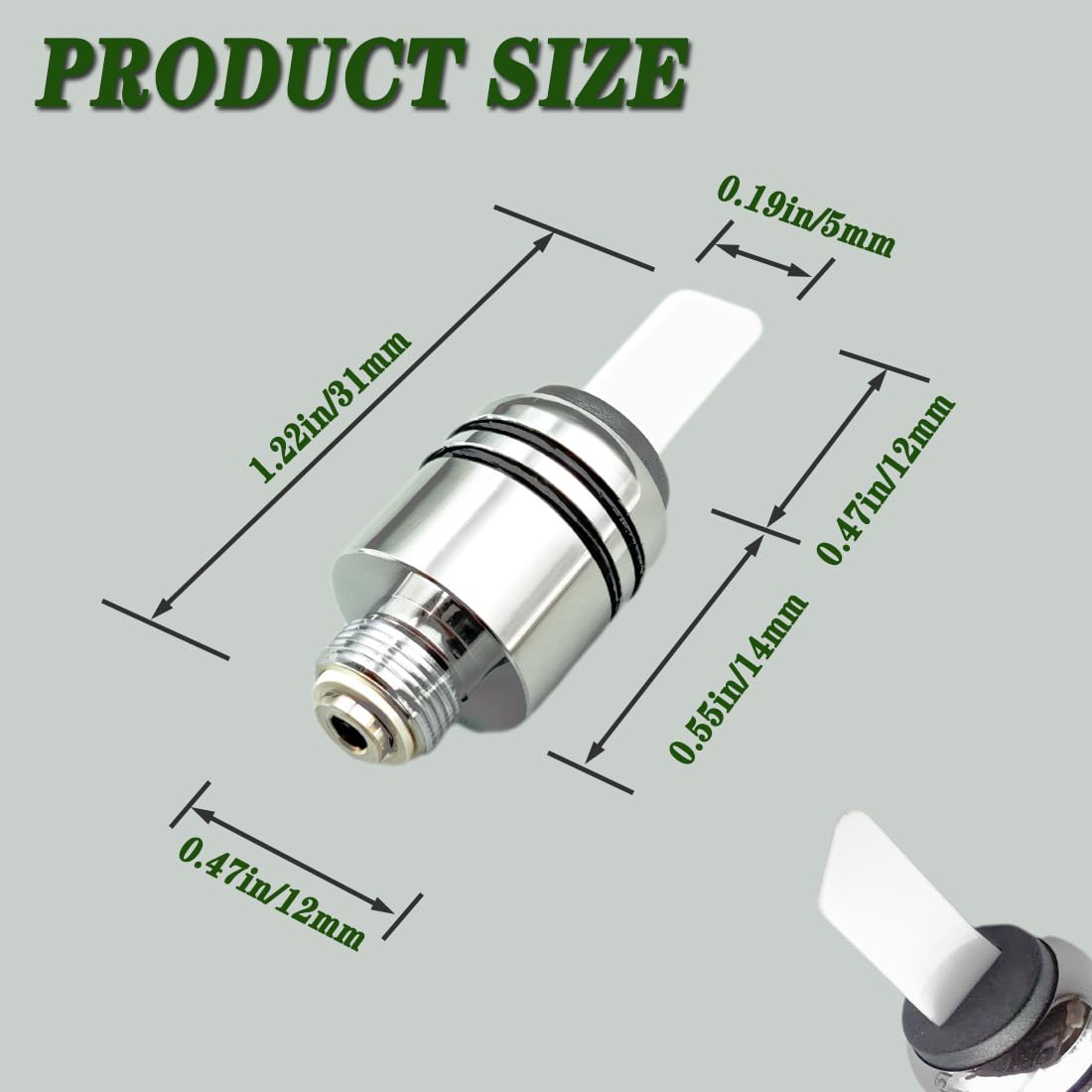 MengMain Ceramic Hot Knife Tip,Heating Multi-Tool Ceramic Knife Tip for Slicing Wax or Viscous oil etc (2-White)
