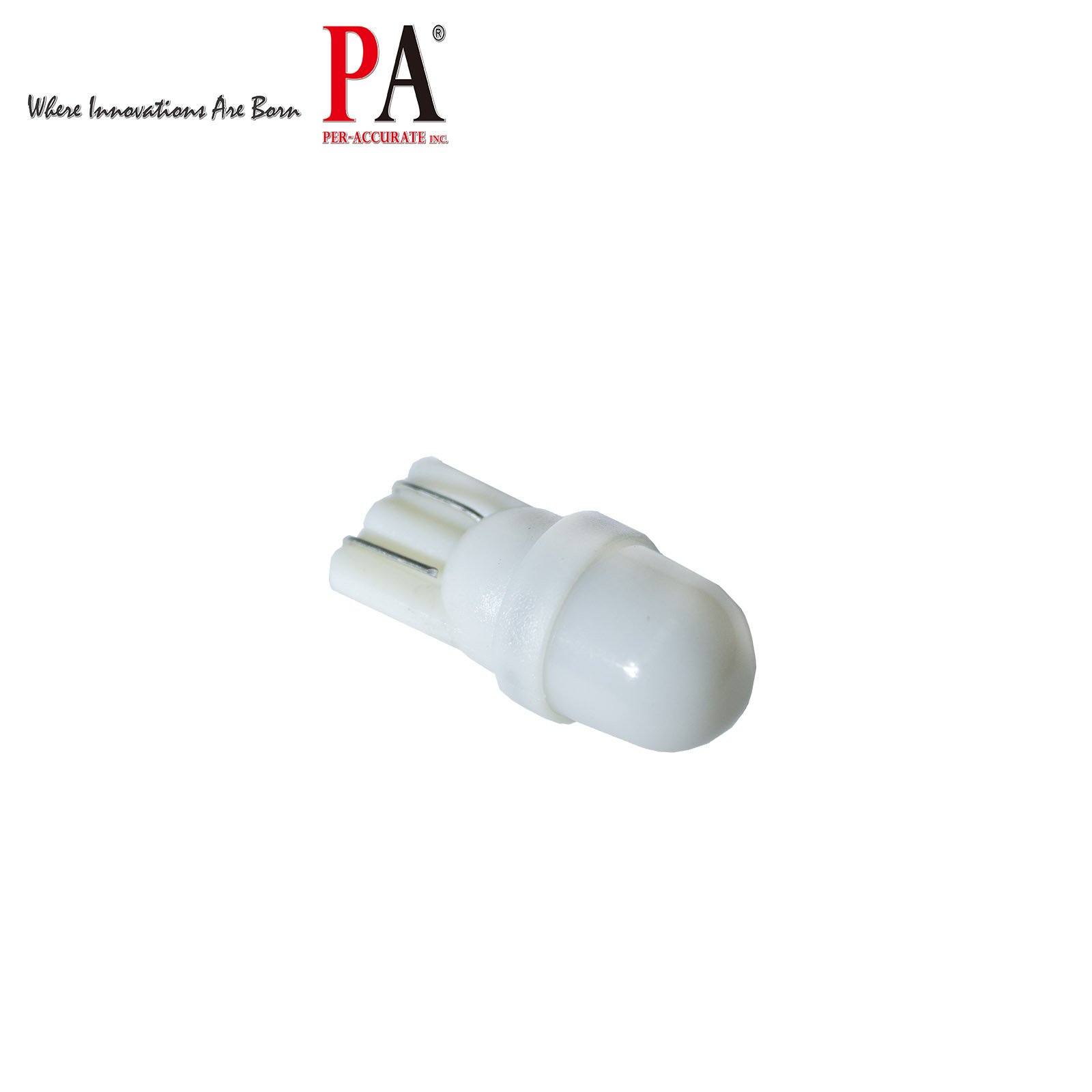 PA LED 10PCS #555 T10 w5w 2 SMD 2835 LED Wedge Pinball Machine Light Top View Bulb 6.3VDC (White)