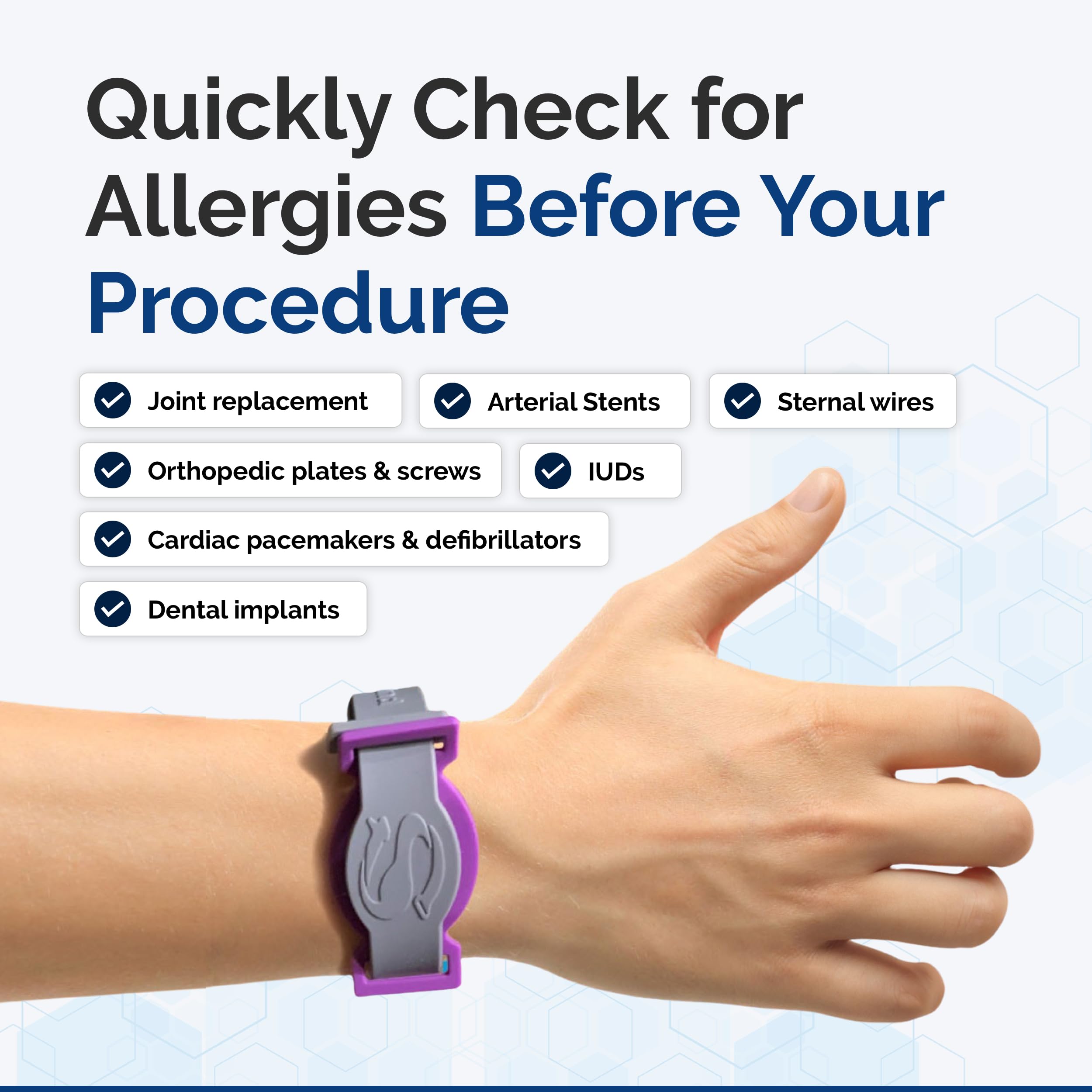 SENSIBAND Metal Allergy Test Band β Test at Home or Anywhere - Tests for Common Metals Used in Piercings & Jewelry - See Your Own Results - Order 3 Weeks Before Surgery.β¦ (Copper)